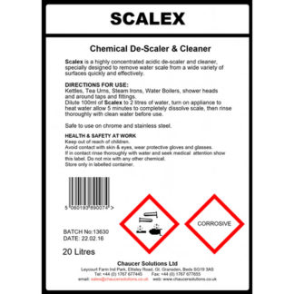 SCALEX LIMESCALE REMOVER – 20 LITRES – Chaucer Solutions