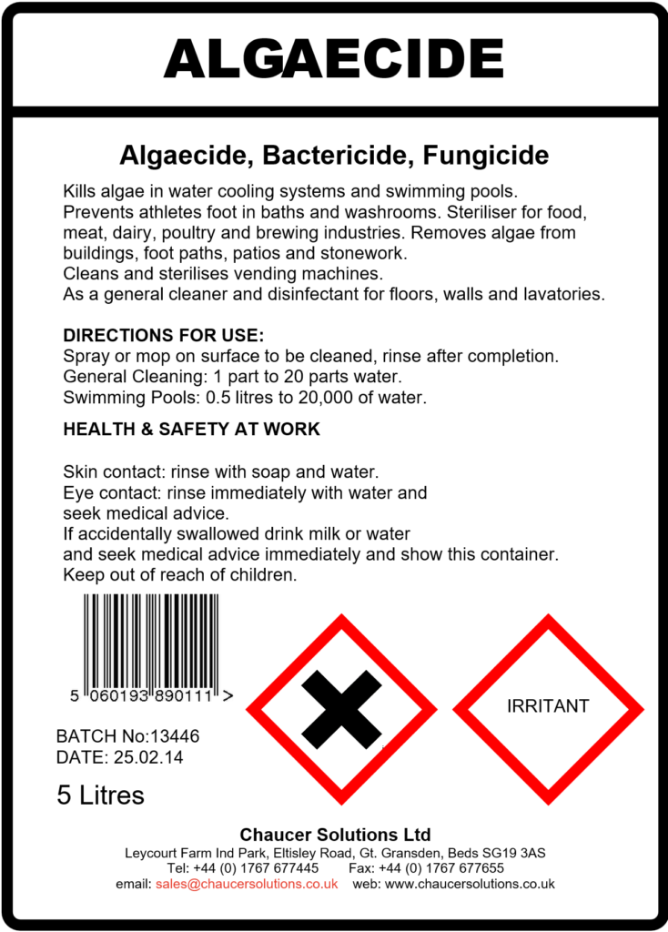 ALGAECIDE – 5 litres – Chaucer Solutions